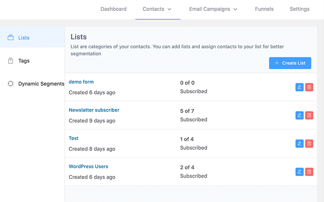 Email List Management | Lead Segmentation | FluentCRM