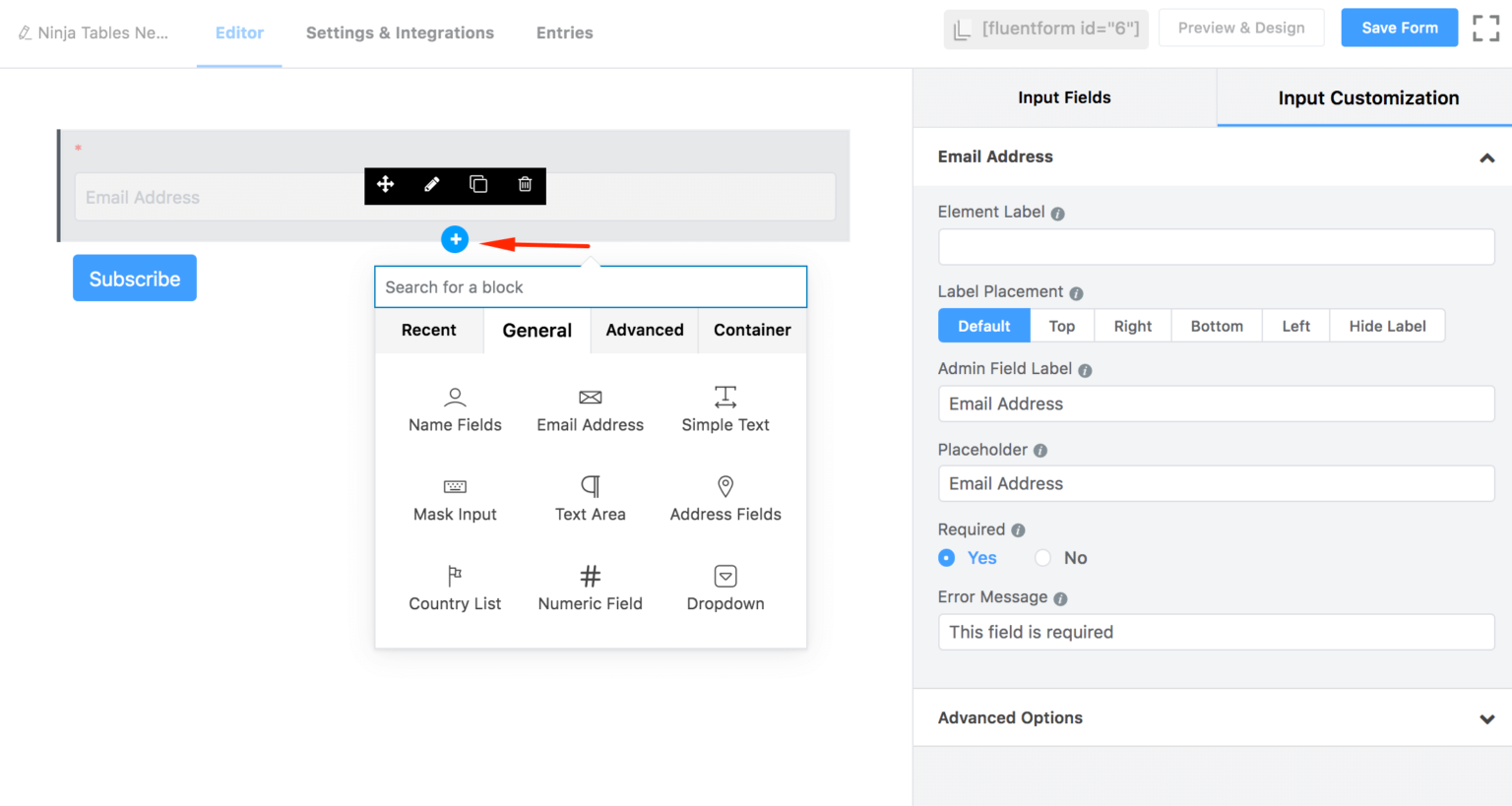 Fluent Forms Advanced Configuration - FluentCRM