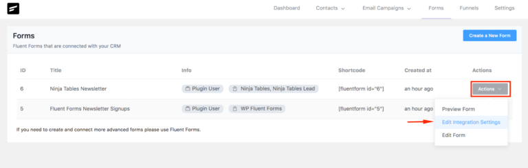 Fluent Forms Advanced Configuration - FluentCRM
