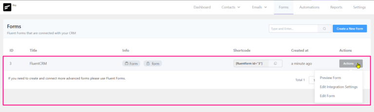 Opt-in Forms (Fluent Forms) Basic Configuration - FluentCRM