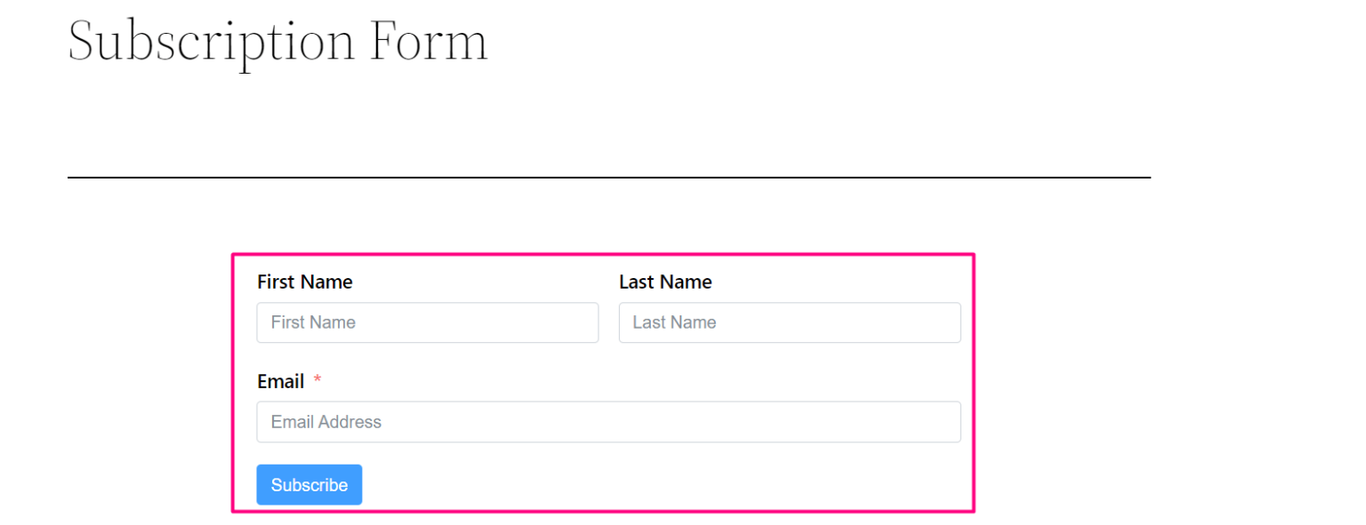 Opt In Forms Fluent Forms Basic Configuration Fluentcrm