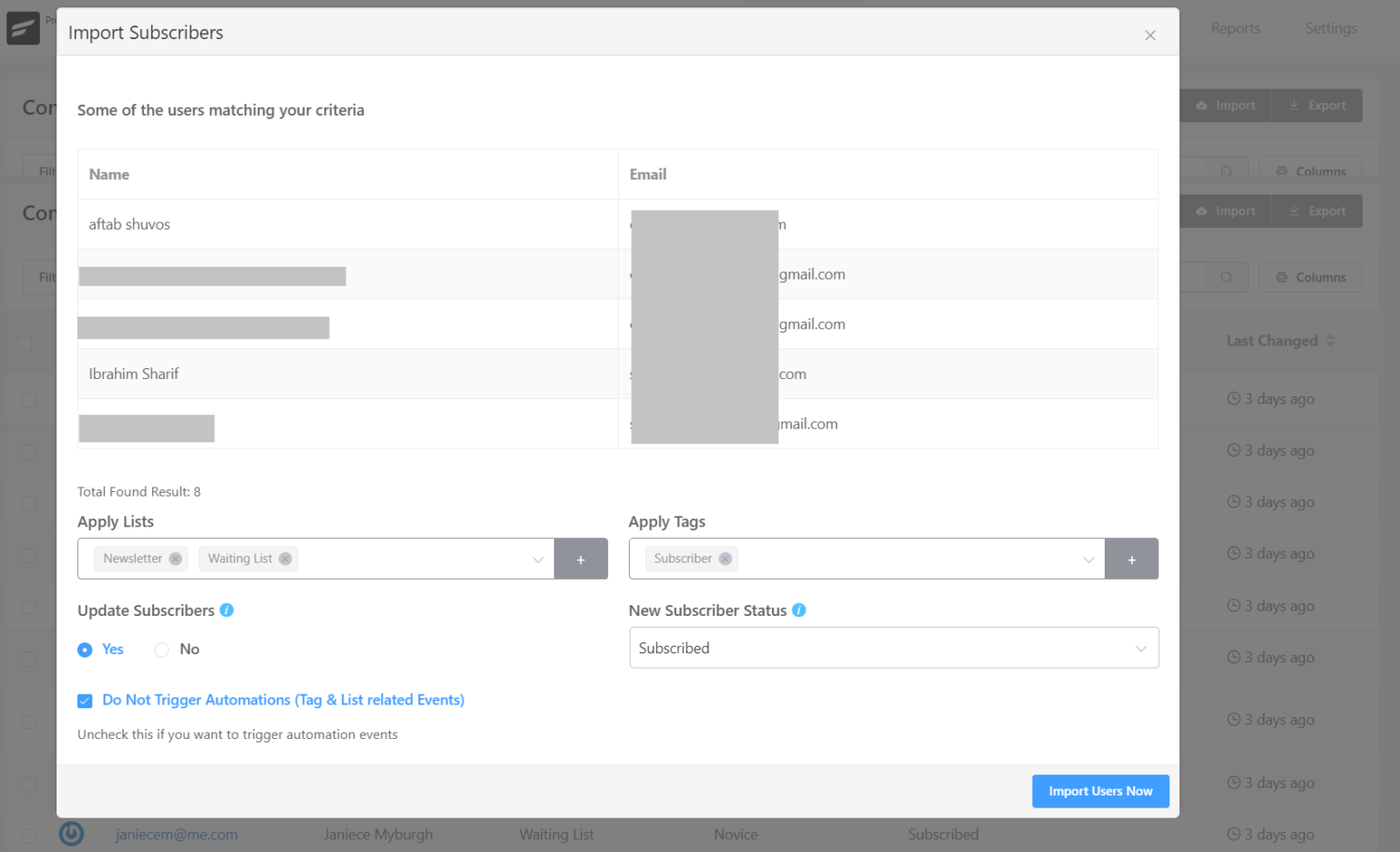 Import Contacts into FluentCRM - FluentCRM