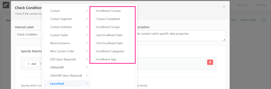 LMS Conditionals - FluentCRM