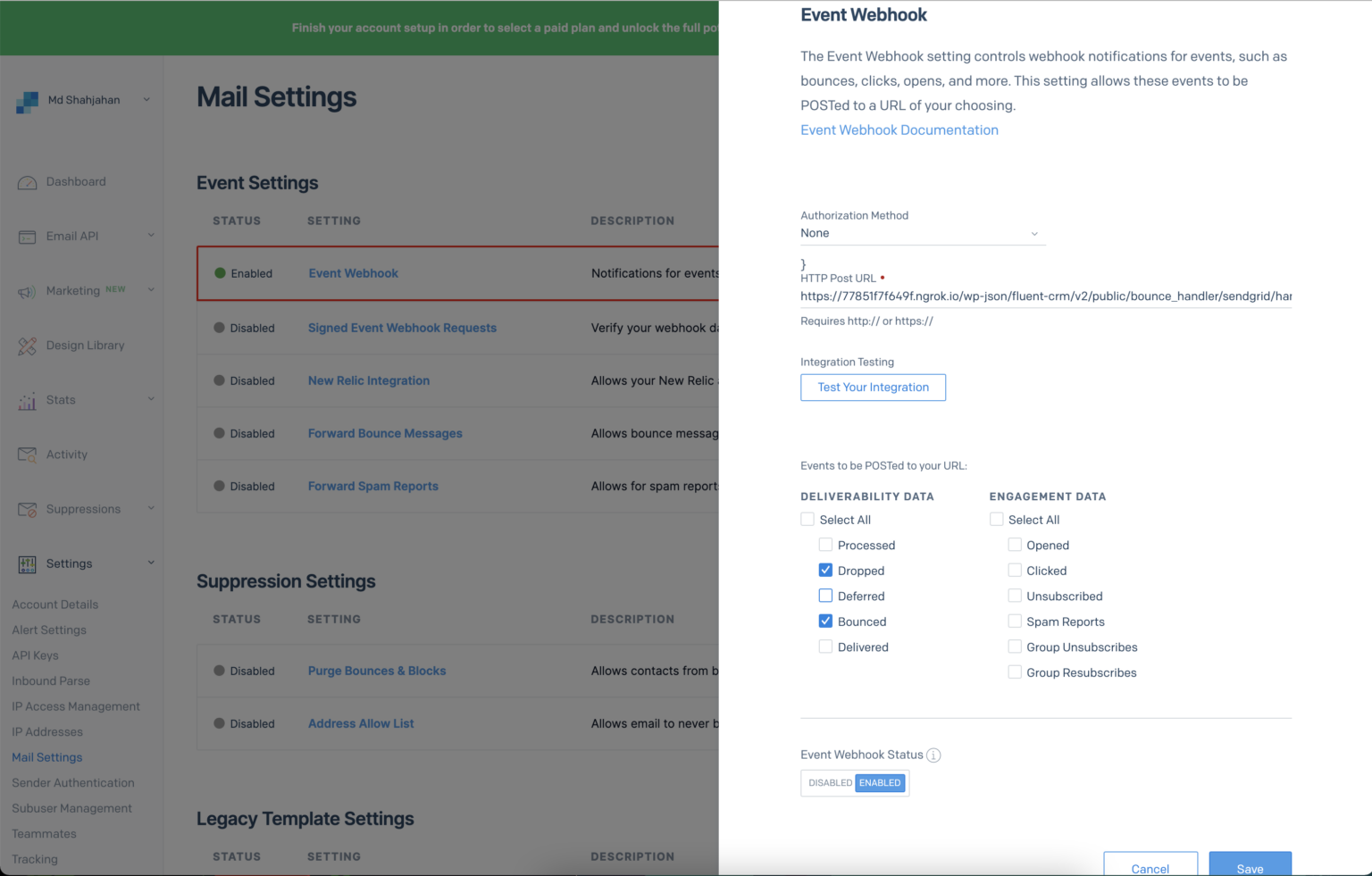 Bounce Handling With Sendgrid Fluentcrm