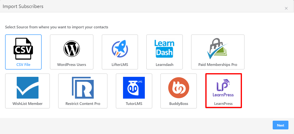 LearnPress integration with FluentCRM - FluentCRM