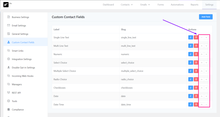 Custom Contact Fields - FluentCRM