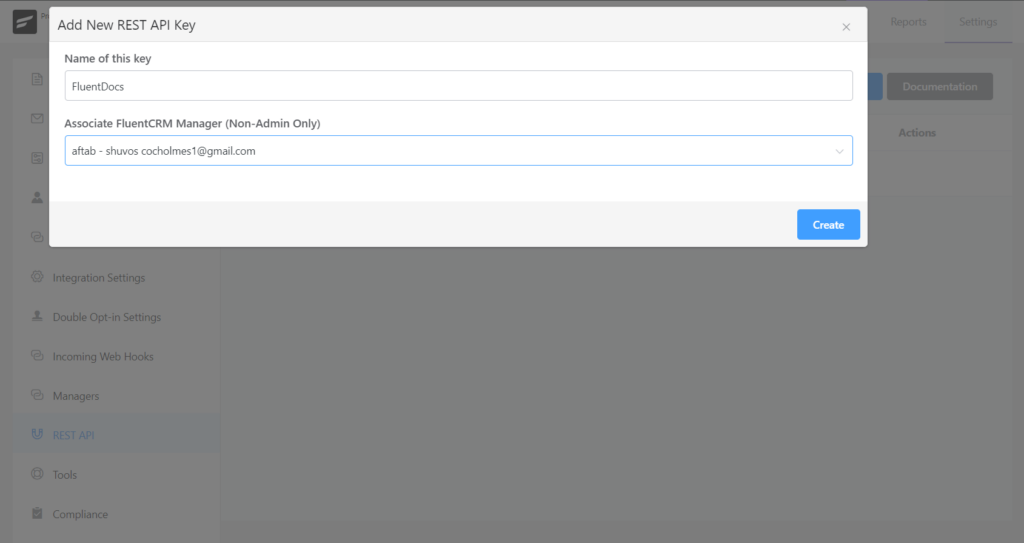 REST API - FluentCRM