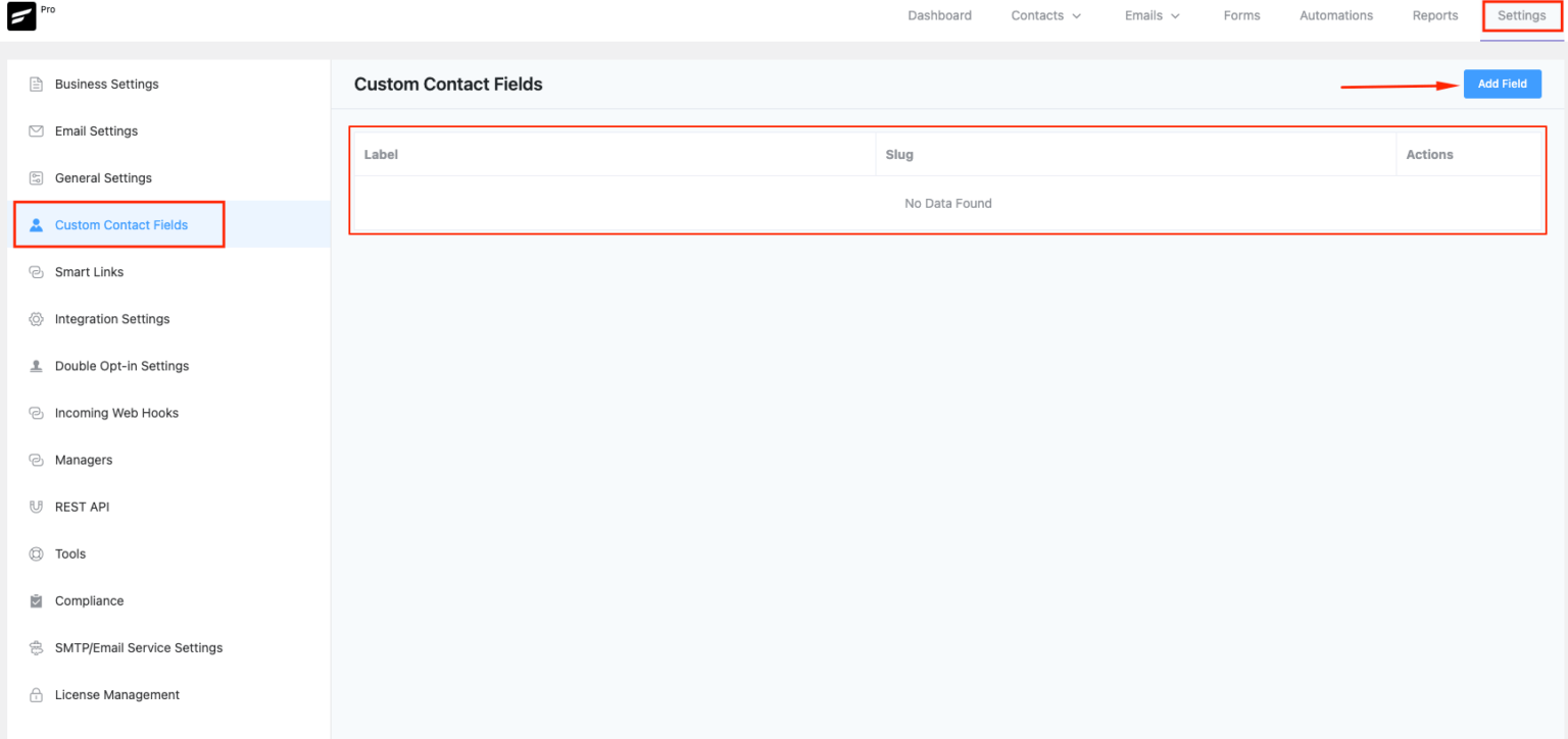 Custom Contact Fields - FluentCRM