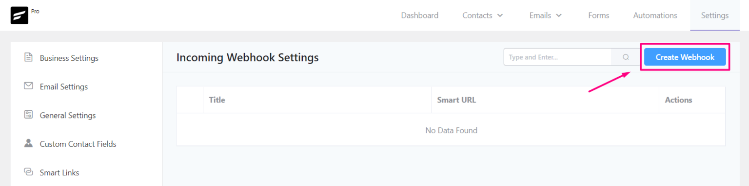 Incoming Webhooks - FluentCRM