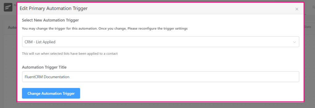 Automation Editor Fluentcrm