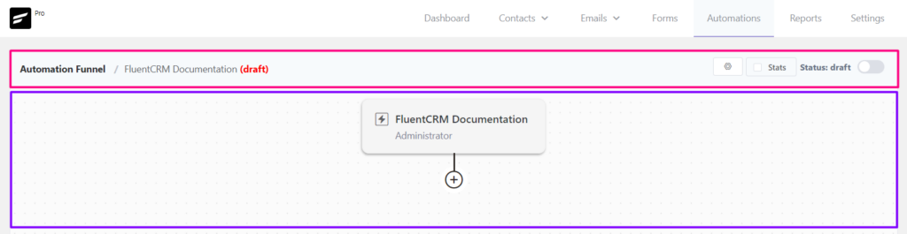 Automation Editor - FluentCRM