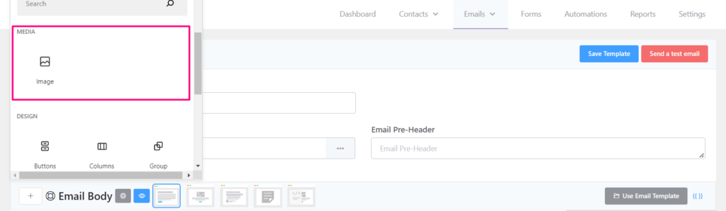 Content Blocks in Email Editor - FluentCRM