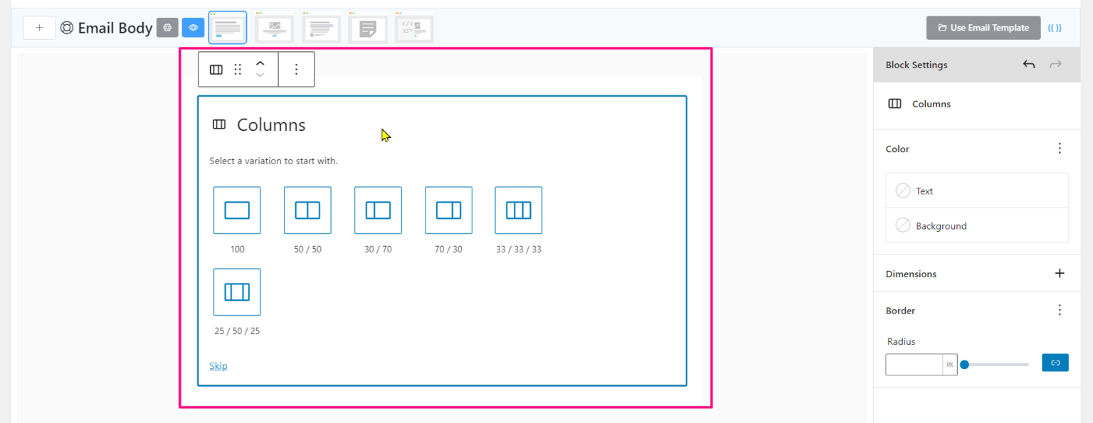 Content Blocks in Email Editor - FluentCRM