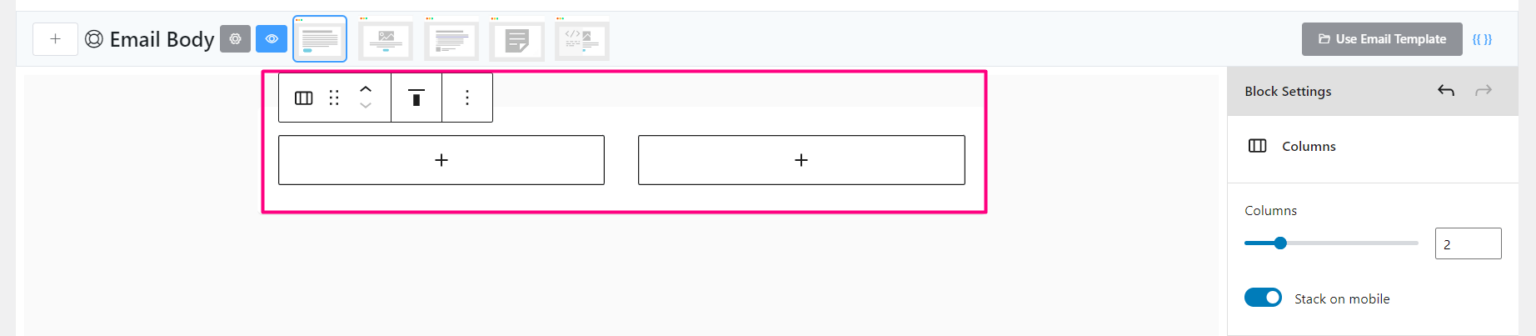 Content Blocks in Email Editor - FluentCRM