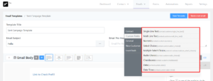SmartCode in Email Editor - FluentCRM