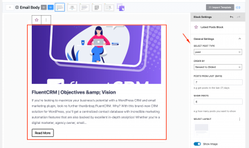 Content Blocks in Email Editor - FluentCRM