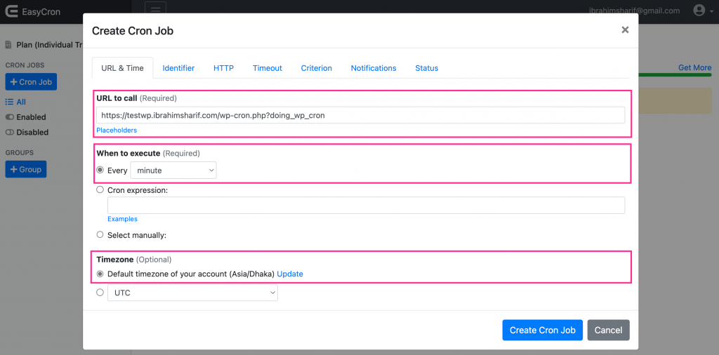 Cron Job: FluentCRM Cron with EasyCron - FluentCRM