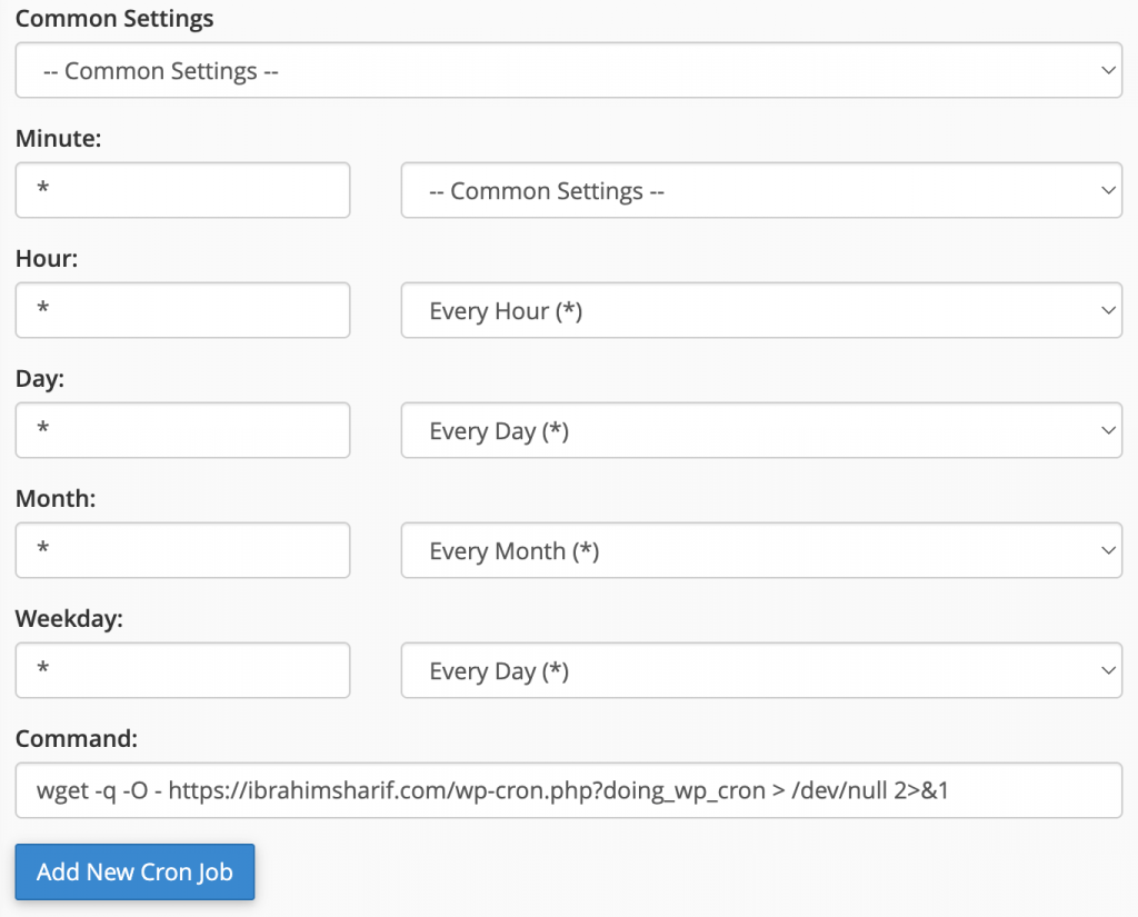 Cron Job Replace With A Server Side Cron Job Cpanel Fluentcrm