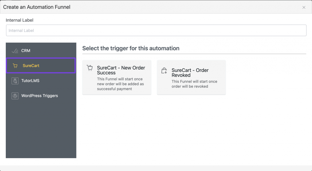 Ecommerce Triggers - FluentCRM