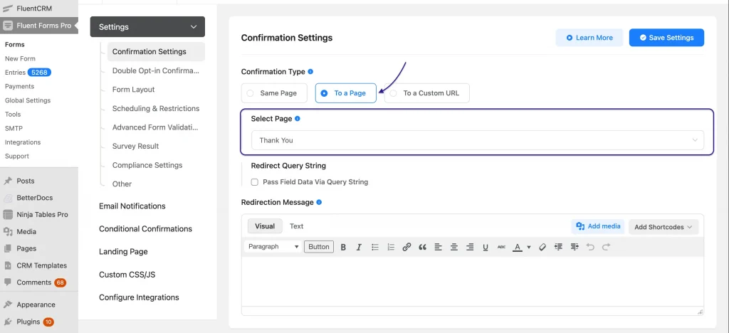 How to Redirect Users to a Thank You Page After Form Submission