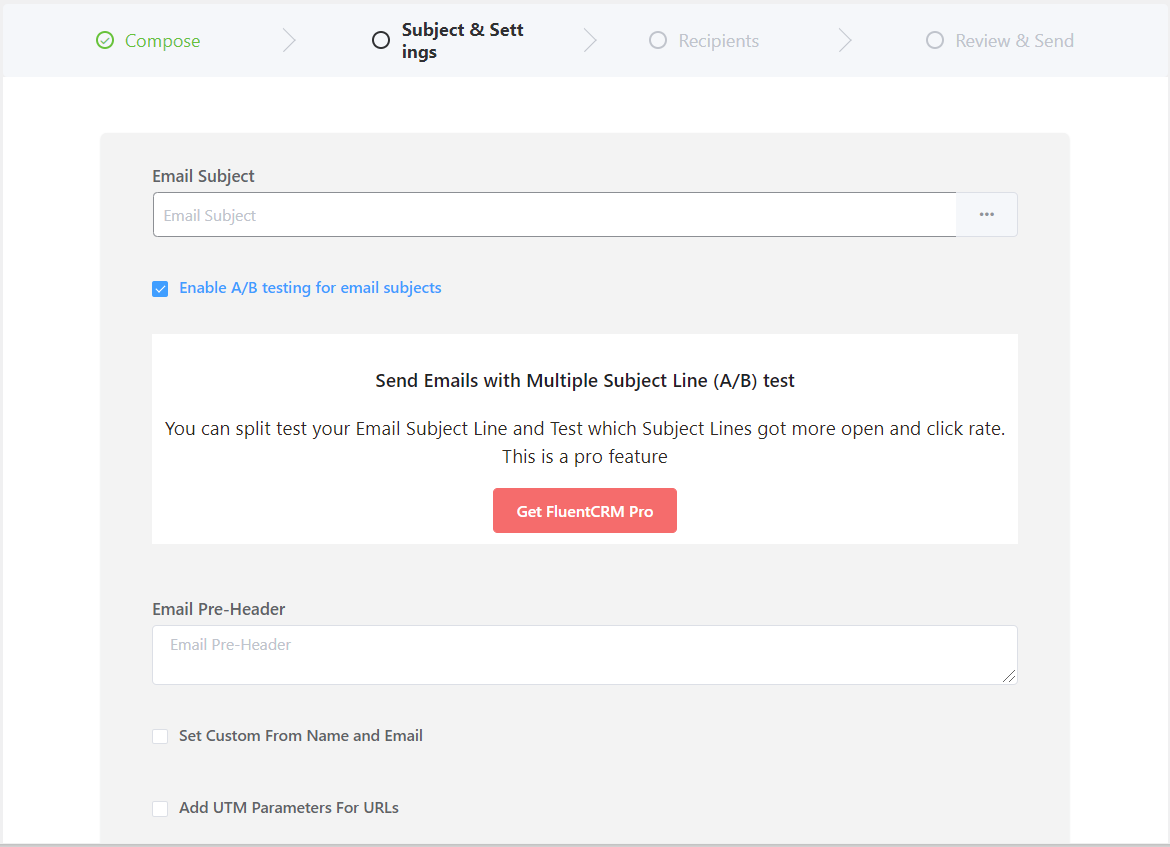 FluentCRM Free vs. Pro