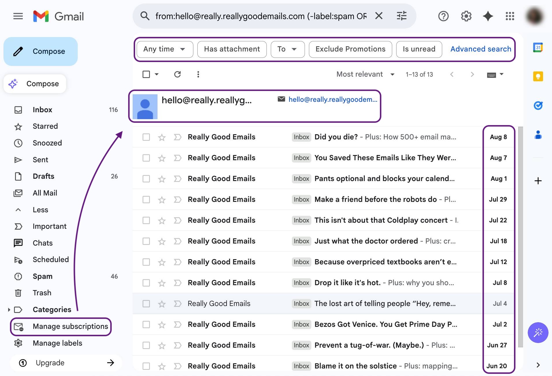 How to Manage Subscription Emails in Gmail